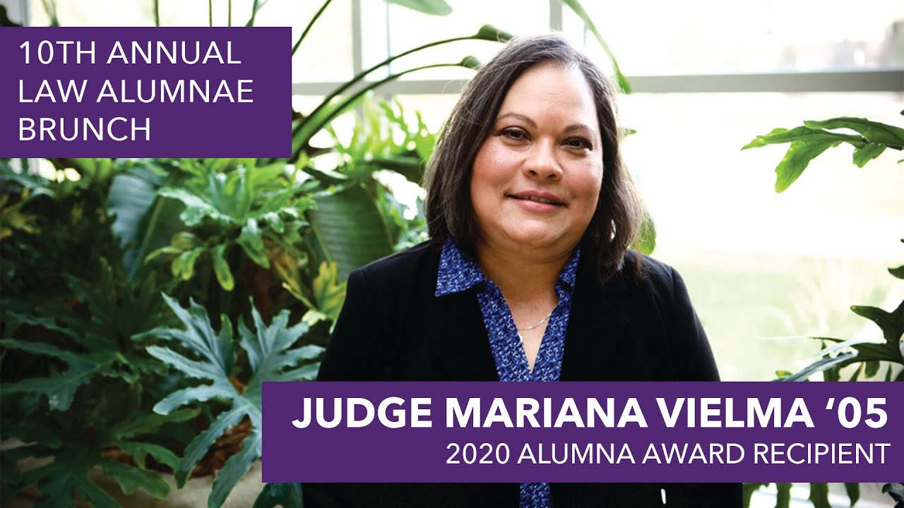 Law Alumna Award 2020 - Judge Mariana Vielma '05 - YouTube