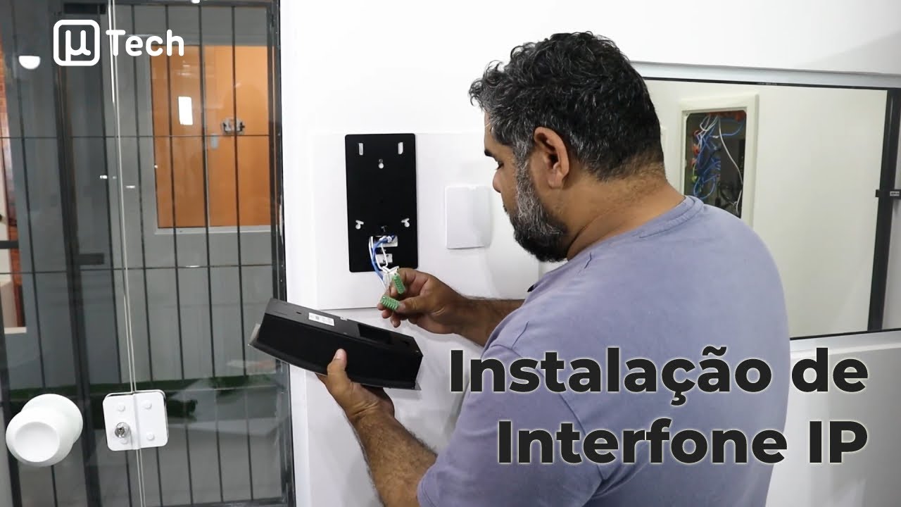 Instalação interfone/porteiro IP uTech em portaria de condomínio - YouTube