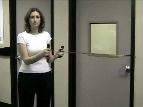 Thera-Band Pulley: Shoulder External Rotation Stretch - YouTube