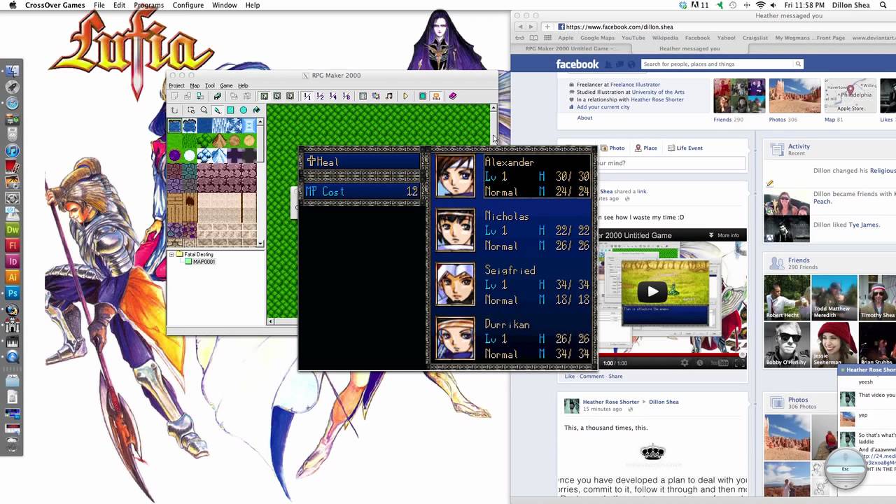 RPG Maker 2000 Untitled Game Menu Screens - YouTube
