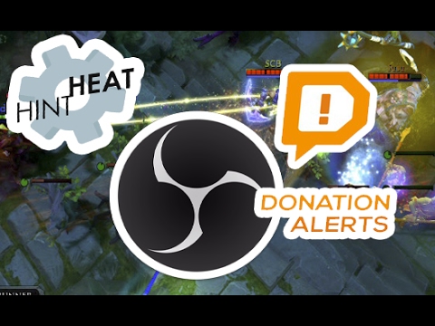 Как добавить шкалу и оповещение доната DonationAlerts в OBS - YouTube