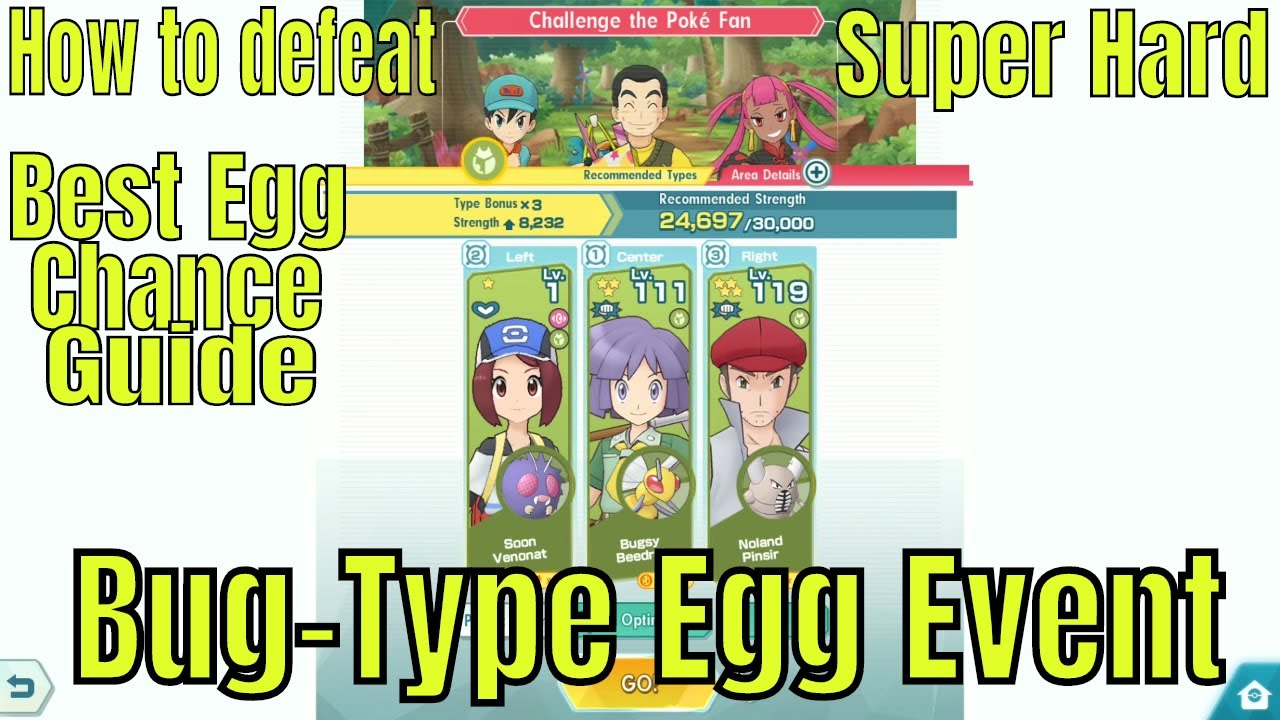 Pokemon Masters - Bug Type Event Challenge the Poke Fan (Super Hard ...