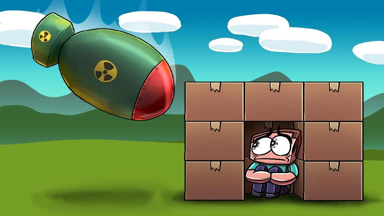 Minecraft | BOX FORT VS NUKE - Secure Base Challenge! (Box Forts) - YouTube