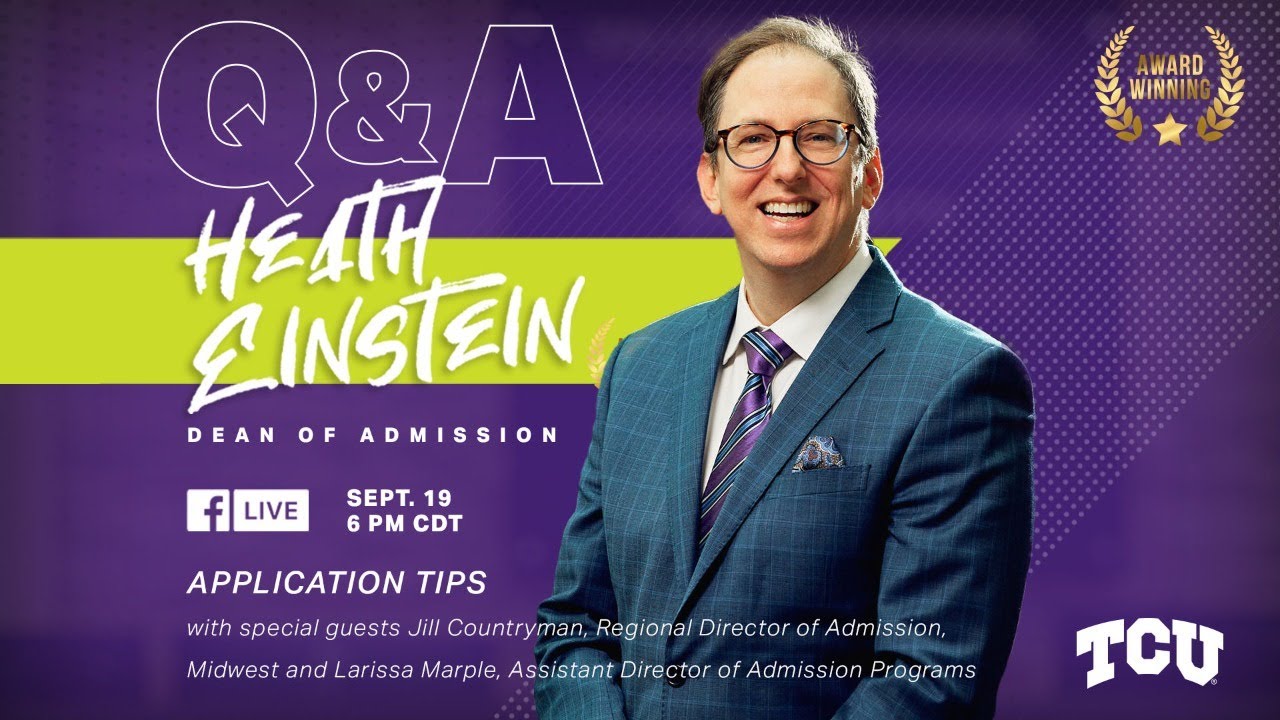 TCU Admissions Live - Application Tips - YouTube