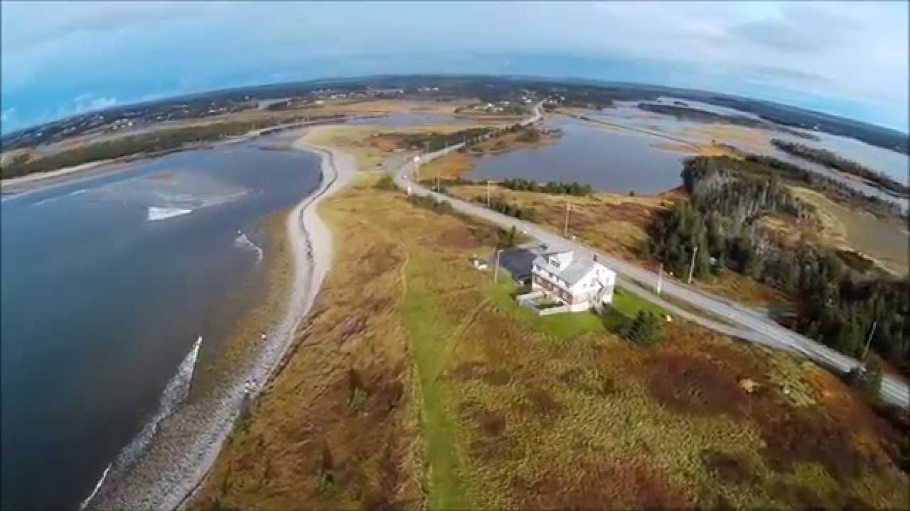Aerial video along Cliffs near Lawrencetown Beach - YouTube