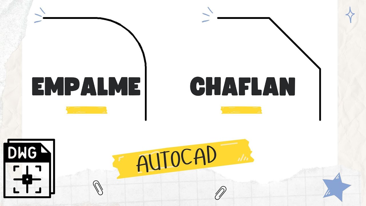 Como crear empalme y chaflan en AutoCAD - YouTube