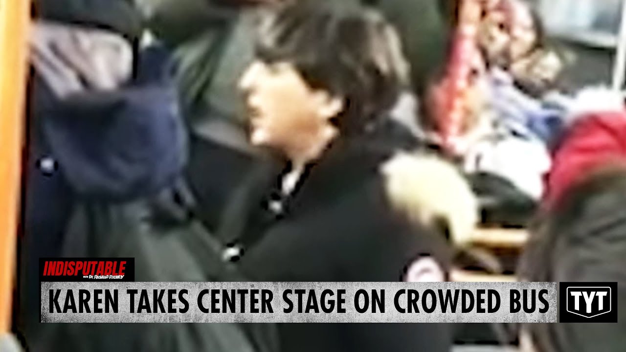 Karen Gives Dramatic Monologue On Crowded Bus - YouTube