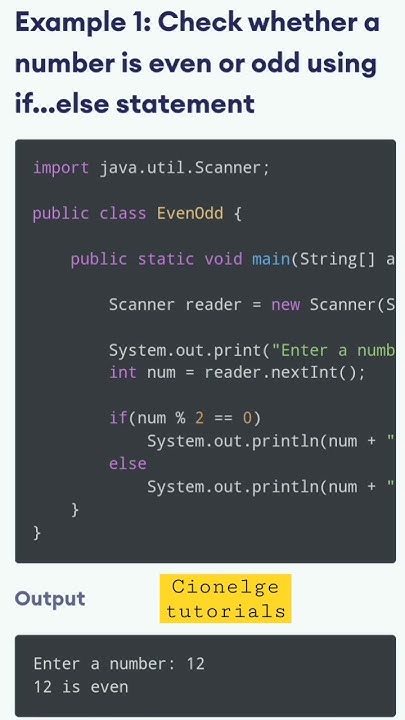 Java Program to Check Whether a Number is Even or Odd #shorts #programming #shortvideo - YouTube