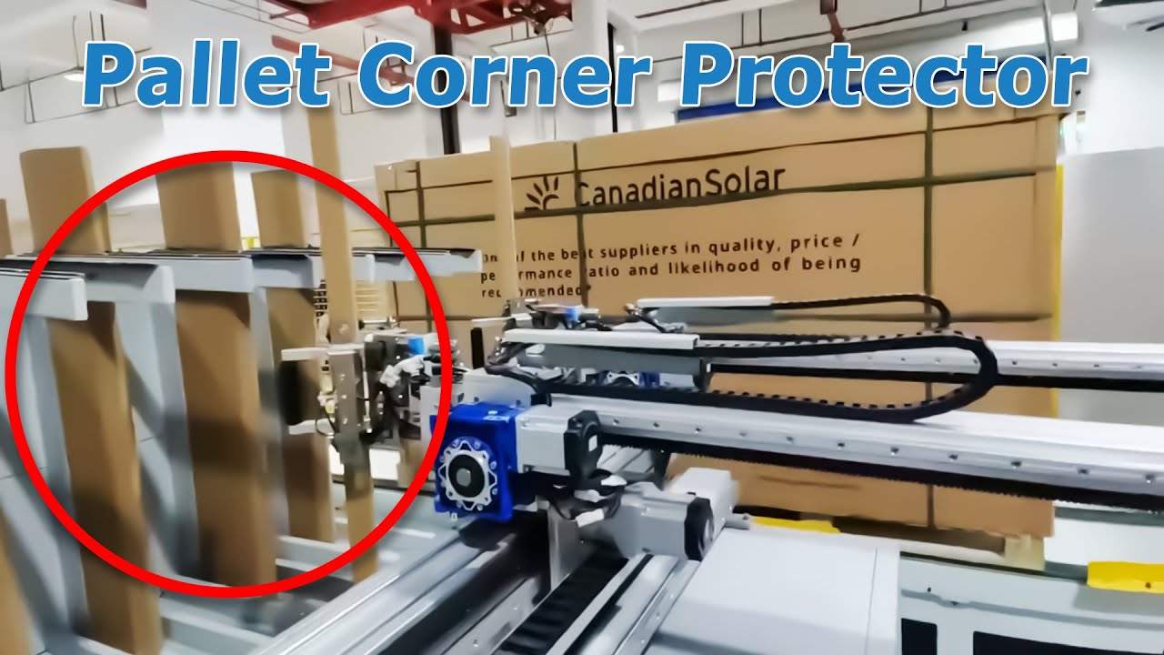 Automatic Pallet Corner Protector Machine - YouTube