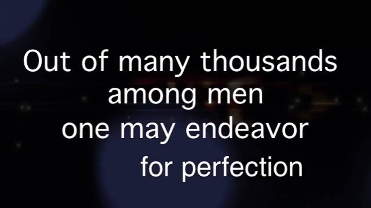 Out of many thousands among men one may endeavor for perfection.. - YouTube