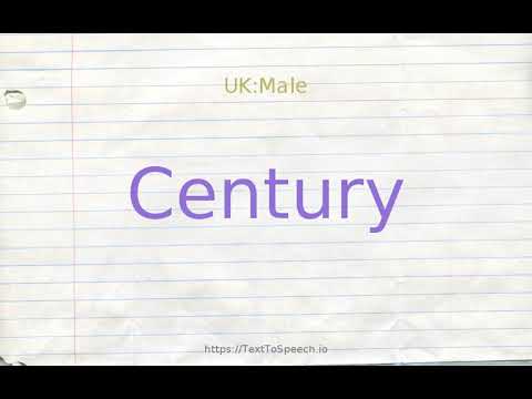How to pronounce century - YouTube