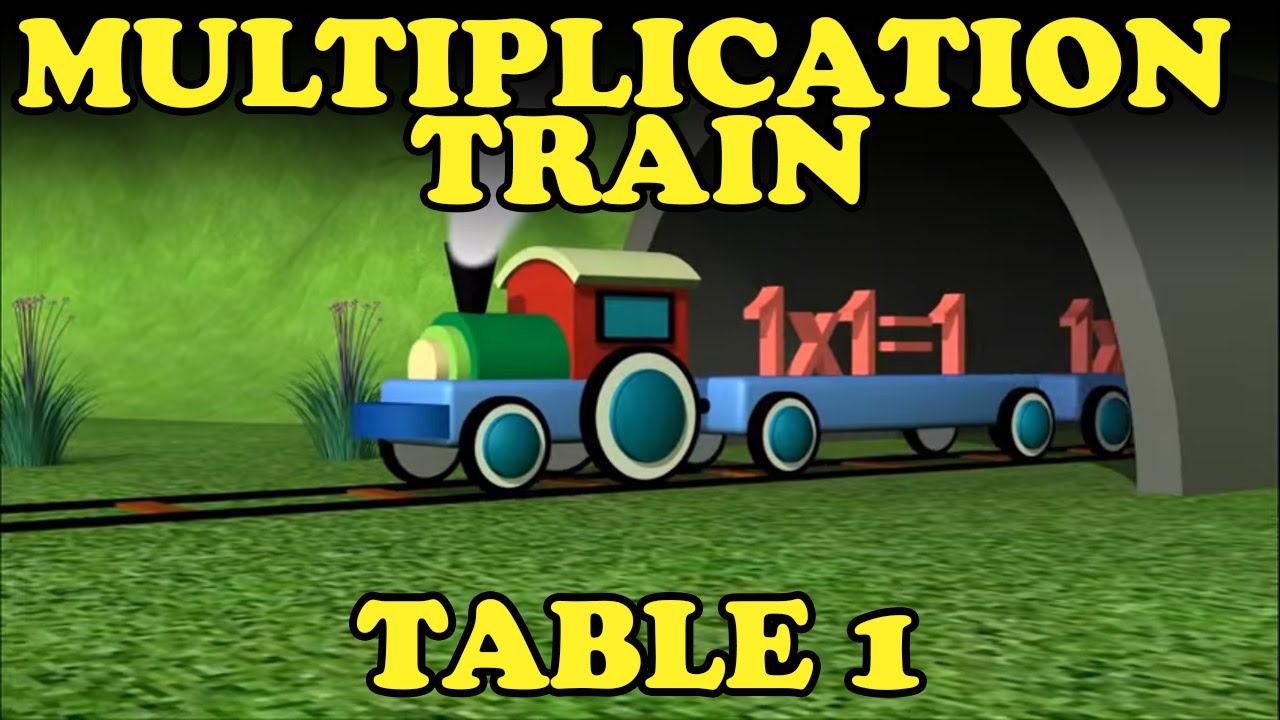 Learn Multiplication Train | Multiplication Table 1 | KidRhymes - YouTube