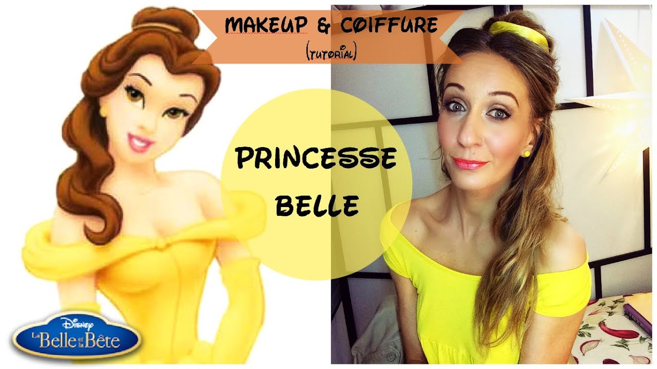 Makeup + coiffure (tutorial) ♡ Belle ♡ Disney - YouTube