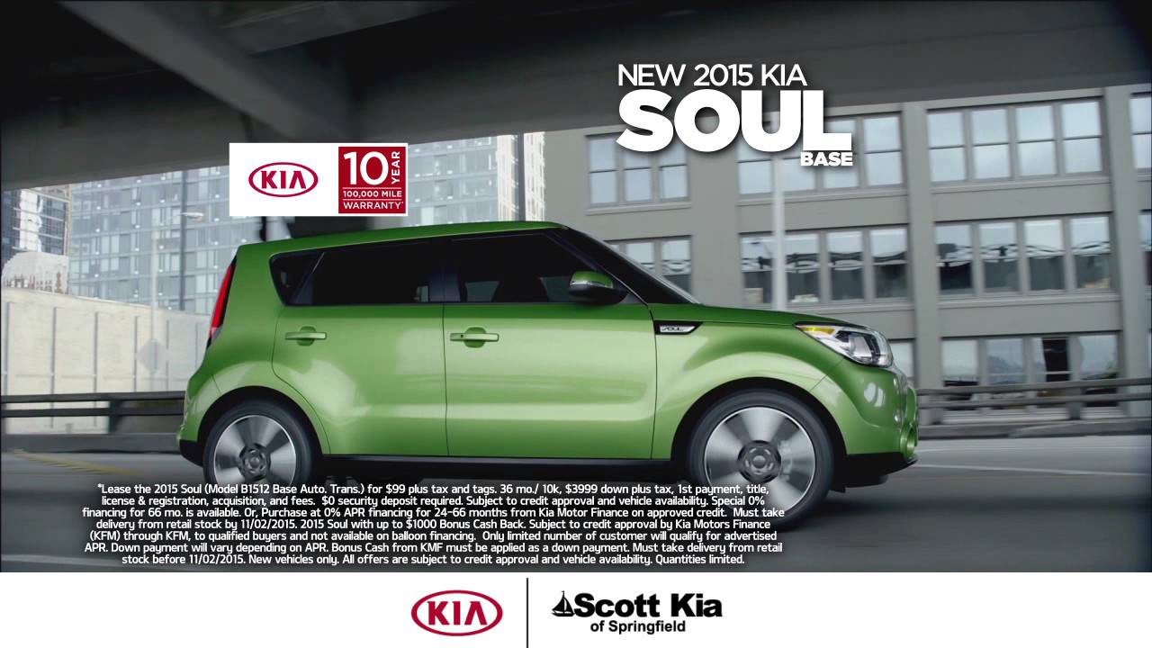 Scott Kia of Springfield - Lease The 2015 Kia Soul for $99/Month - YouTube
