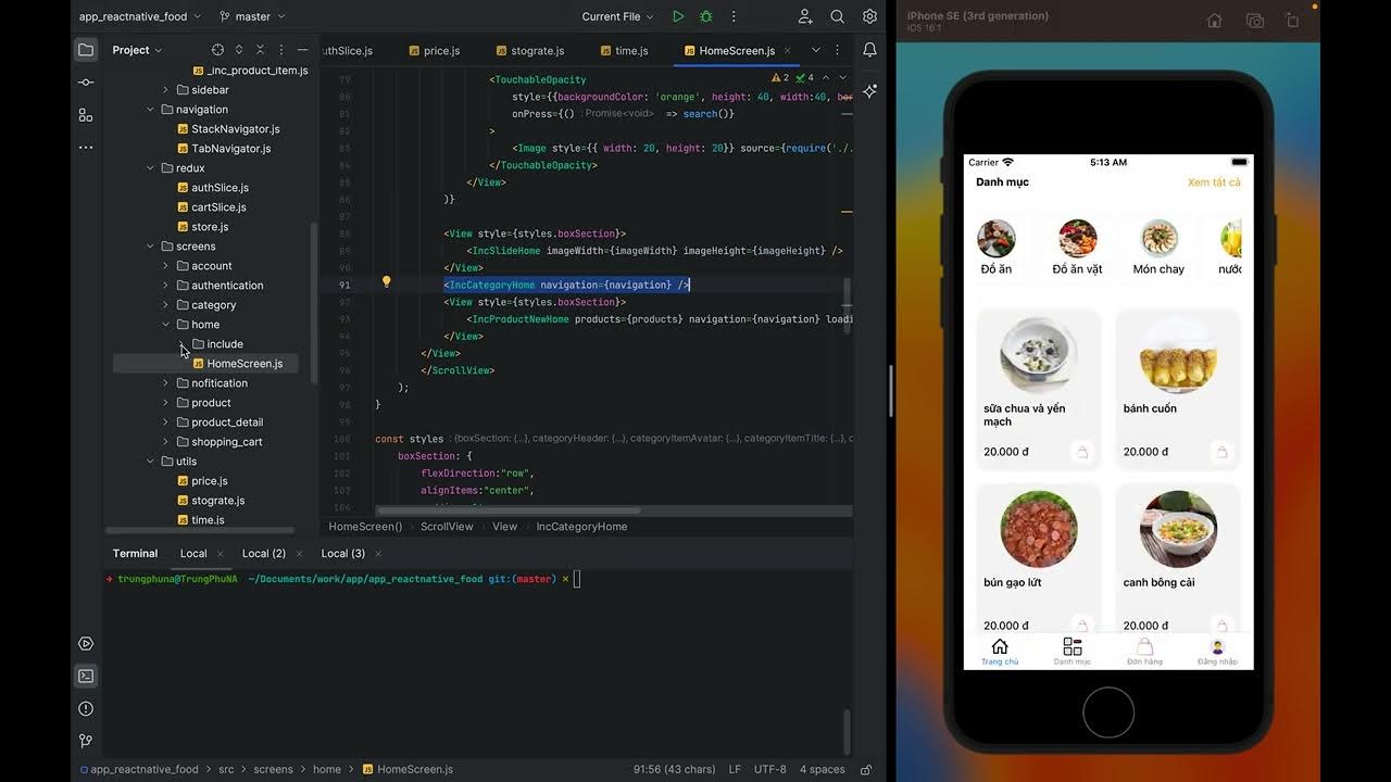 Đồ án app bán hàng bằng react native - 123code.net - YouTube