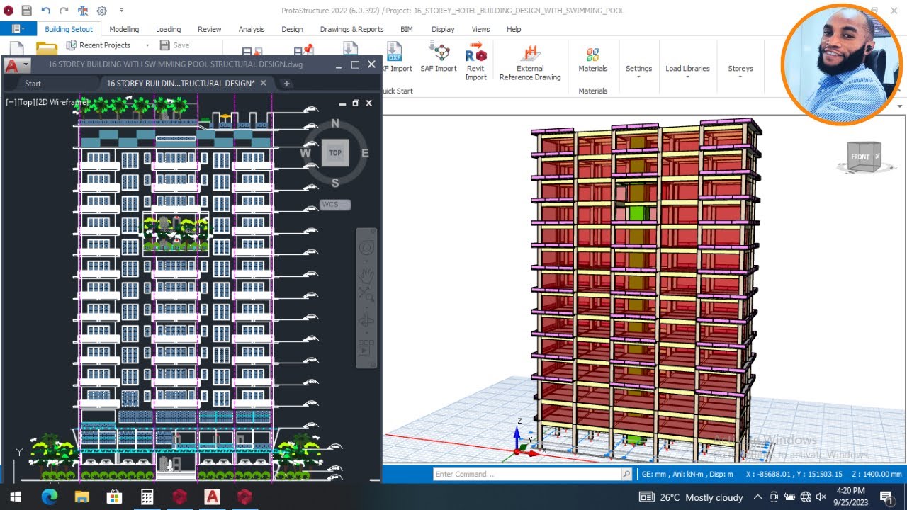 PART 6 - 16 STOREY HOTEL BUILDING DESIGN IN CIVIL ENGINEERING USING ...
