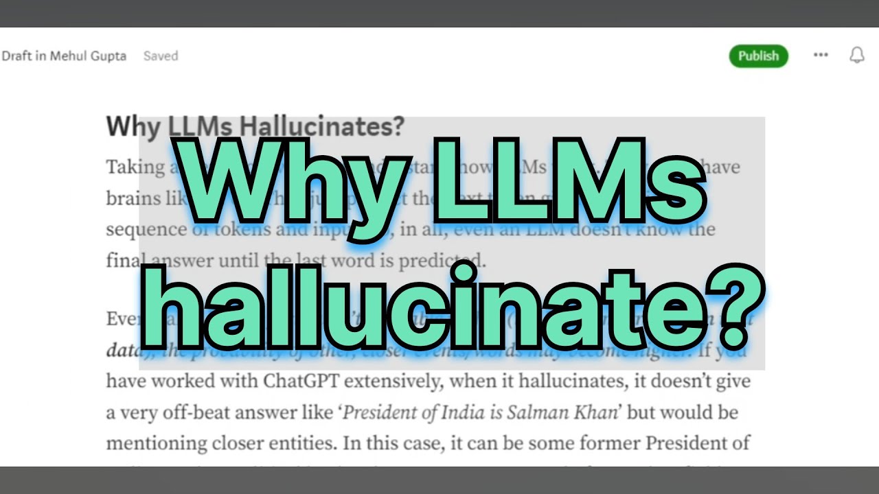 Why do LLMs hallucinate? - YouTube