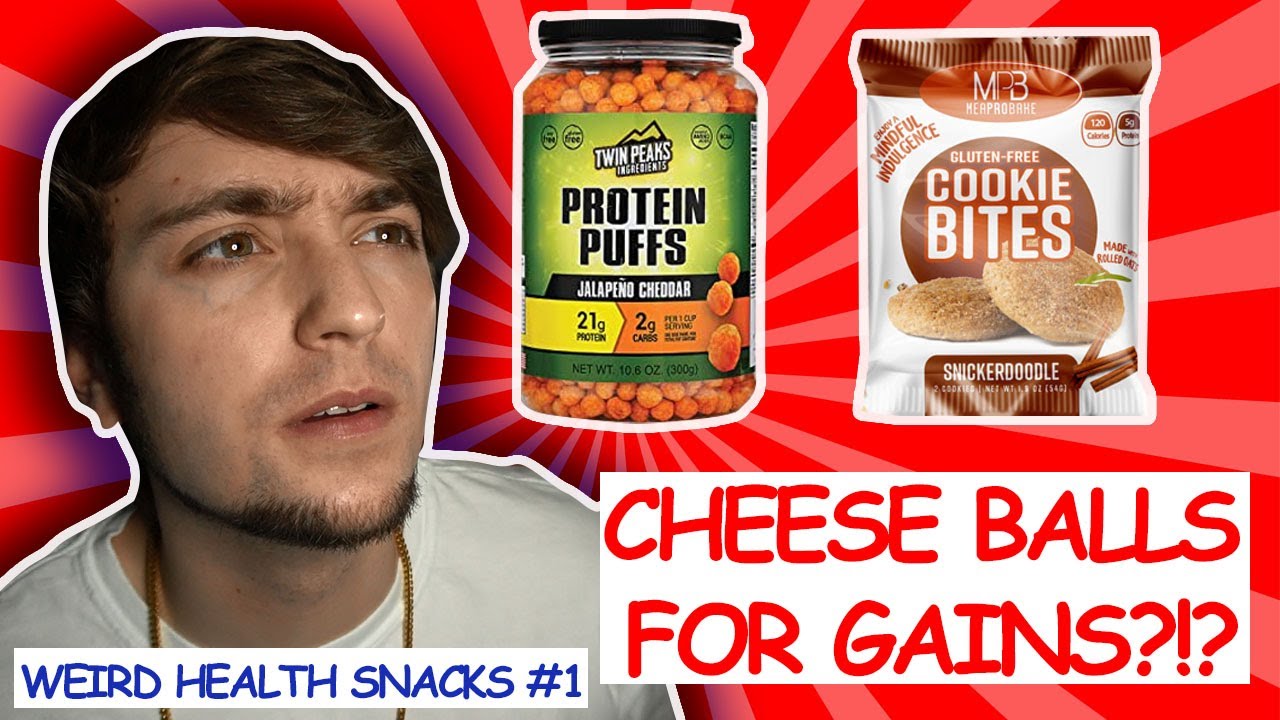 WEIRD HEALTHY SNACKS #1 | PROTEIN CHEESE PUFFS AND COOKIE BITES - YouTube
