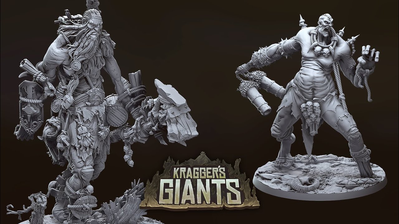 Kragger's Giants - June 2023 | 3D Printable Miniatures - YouTube