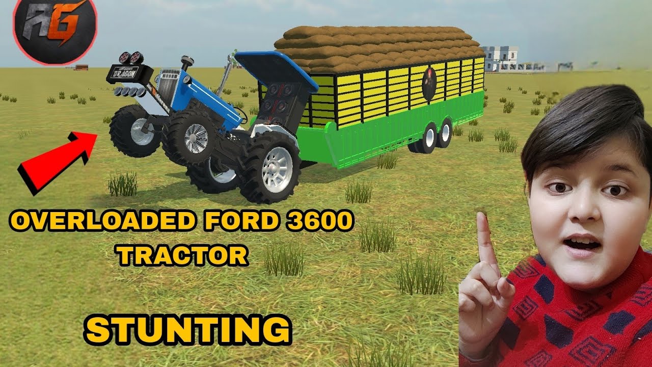 FORD 3600 TRACTOR OVERLOADED | STUNTING | OUT OF CONTROL ...