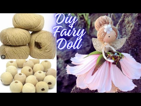 Diy flower fairy doll |Easy doll making video |wooden beads doll making ...