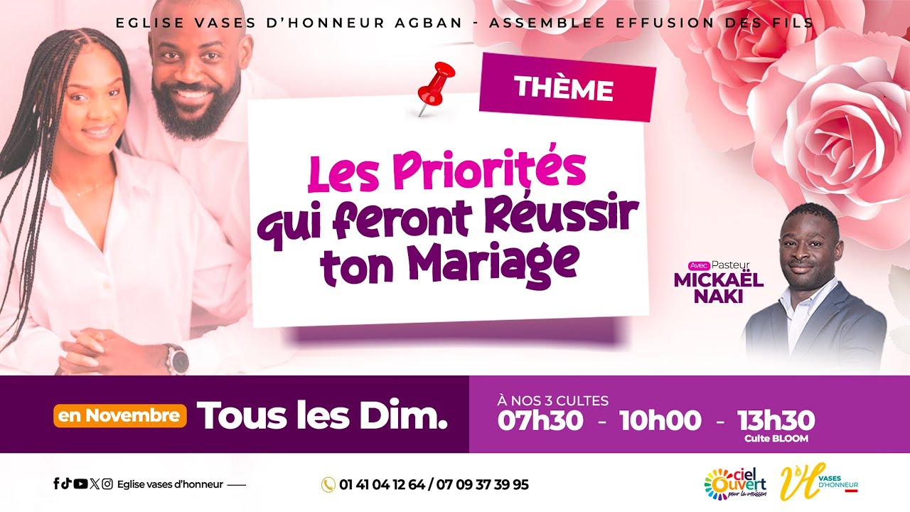 Les priorités qui feront réussir ton Mariage | Pasteur Michael NAKI ...