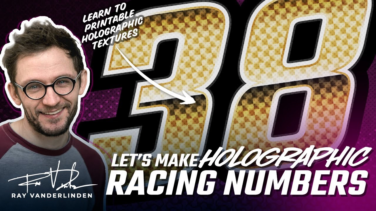 Creating printable Holographic fills and textures for race car numbers ...