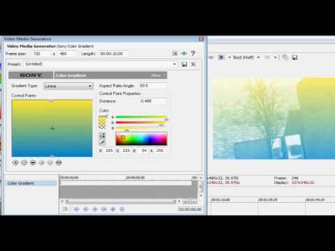 Tutorial on Color Gradient- SONY VEGAS 8.0 PRO - YouTube