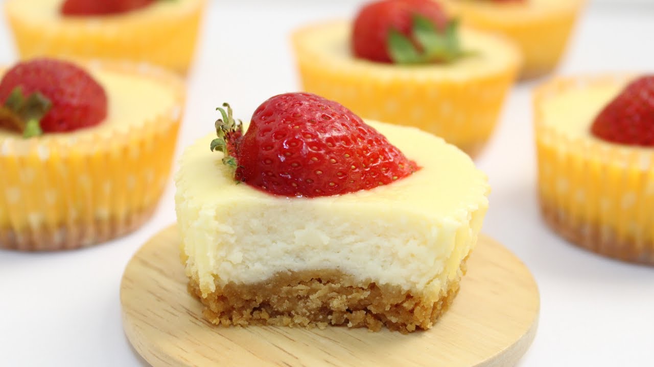 Easy Mini Cheesecake Recipe - YouTube