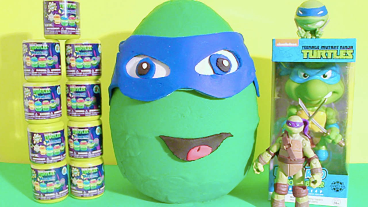 Giant TMNT Surprise Egg Play Doh Teenage Mutant Ninja Turtle Mashems ...