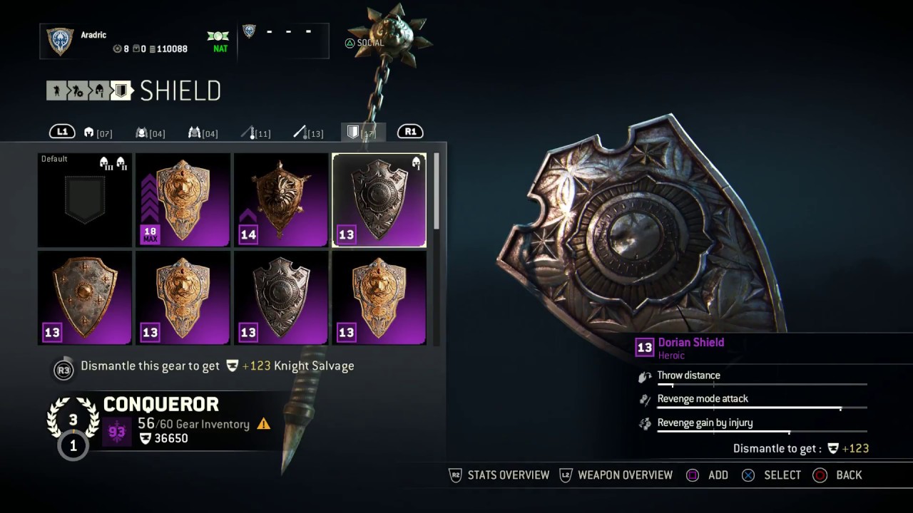 For Honor - Conqueror Heroic Weapon Set - Dorian - Head, Handle, and ...
