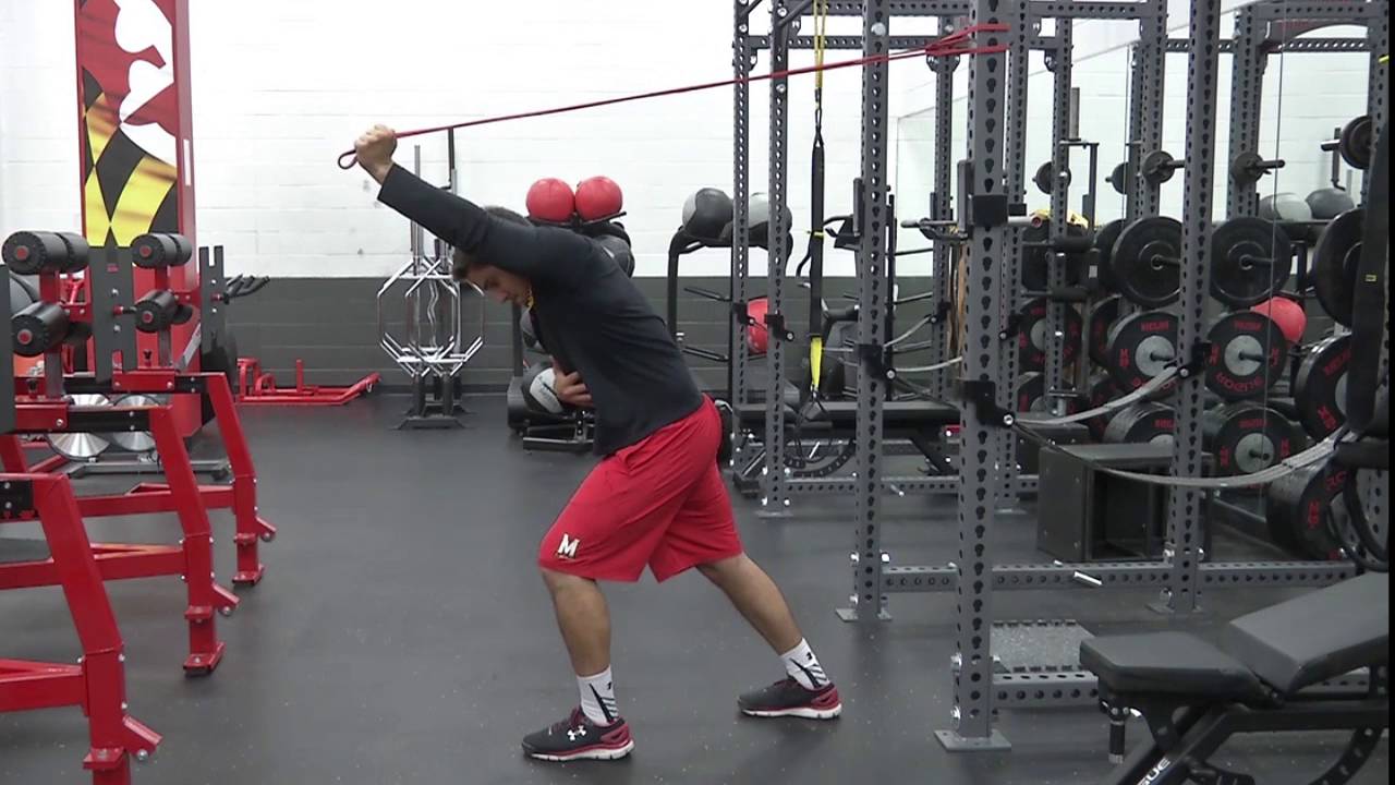 Band Overhead Tricep Extension - YouTube