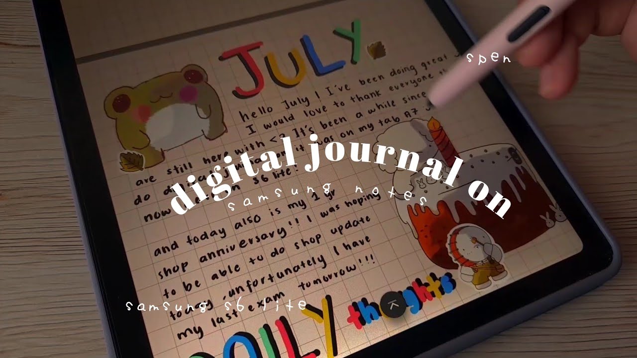 digital journal on samsung notes with android tablet 🌱 - YouTube