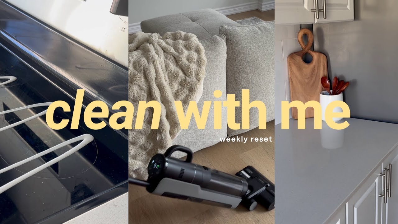 KITCHEN & LIVING ROOM DEEP CLEAN 🧼 | Cozy Home Reset, Declutter ...