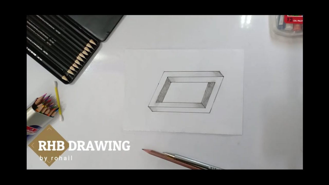 How To Drawing / Impossible Rectangle - Cool Optical Illusion / easy ...