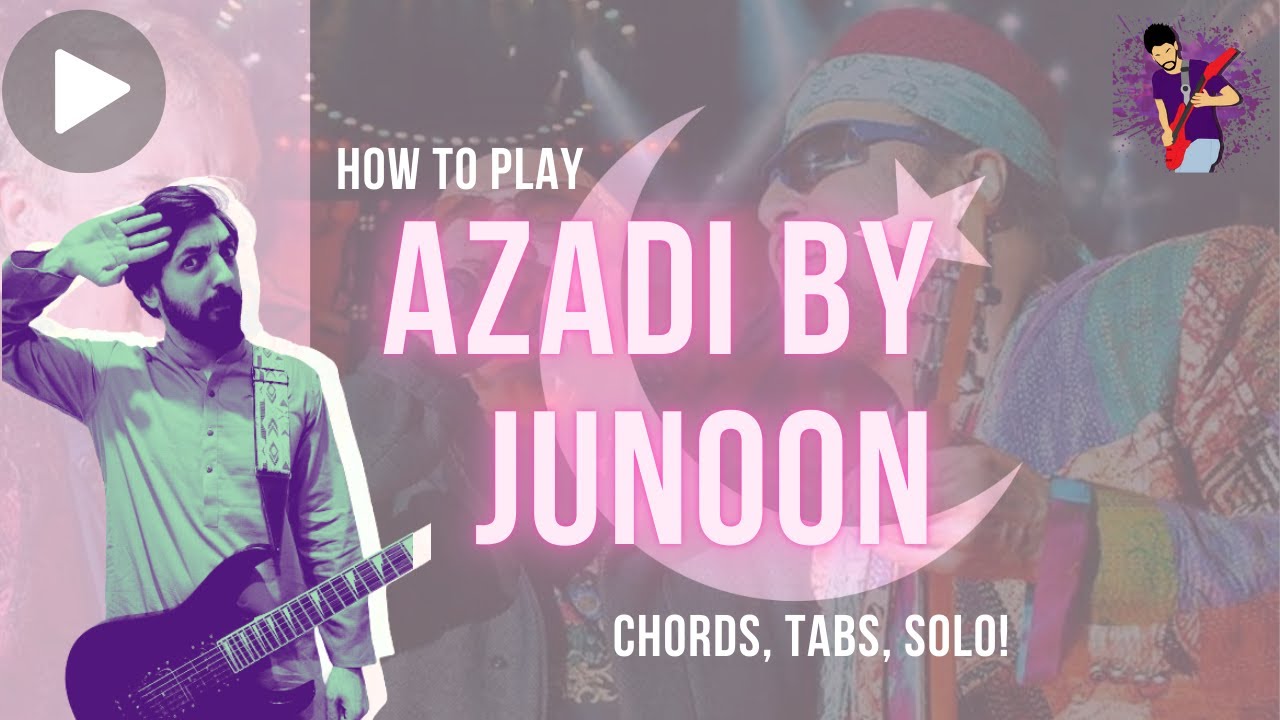 Azadi by Junoon - Guitar Lesson + Solo (w/ Tabs) - YouTube