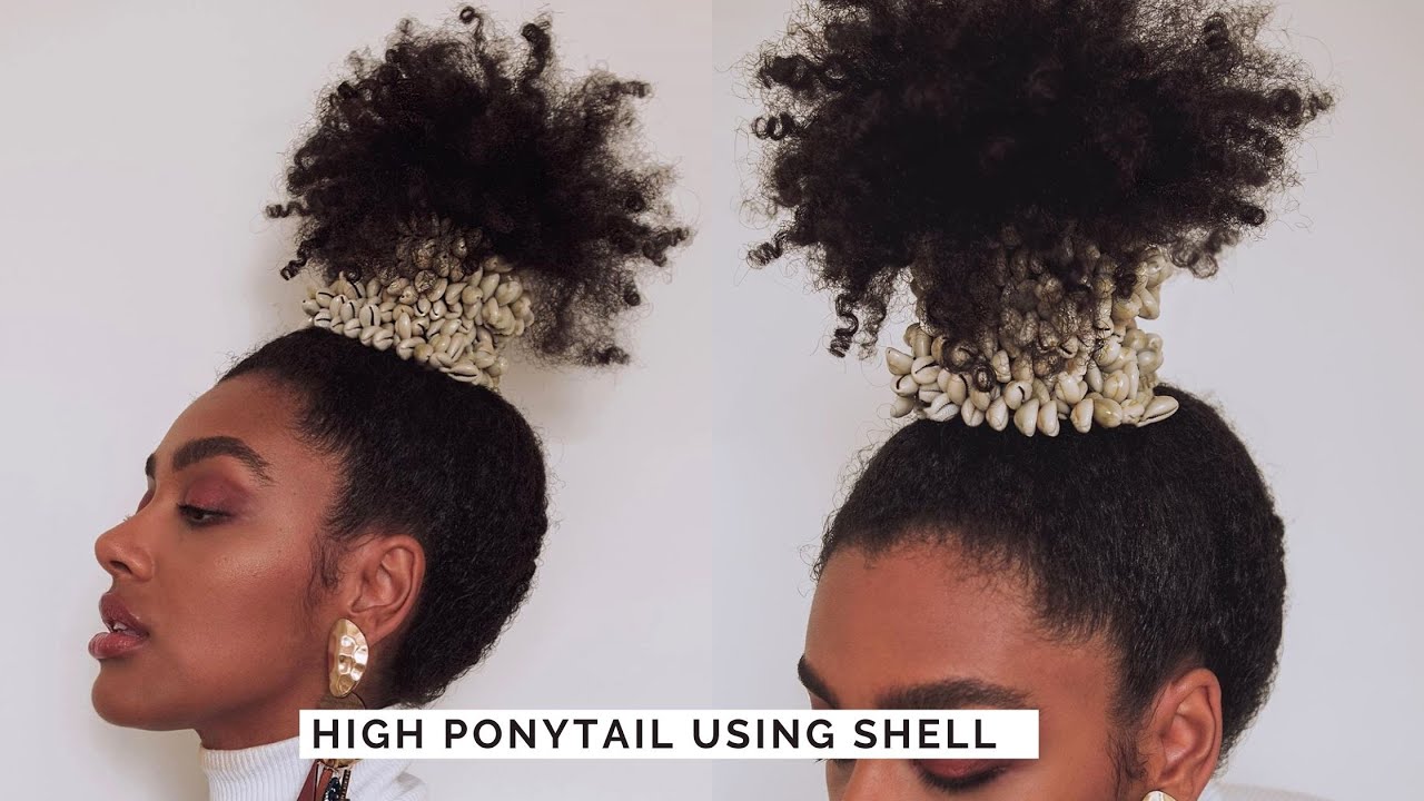 Unique High Ponytail Hairstyles Using Shell | Hairstyles For Natural ...