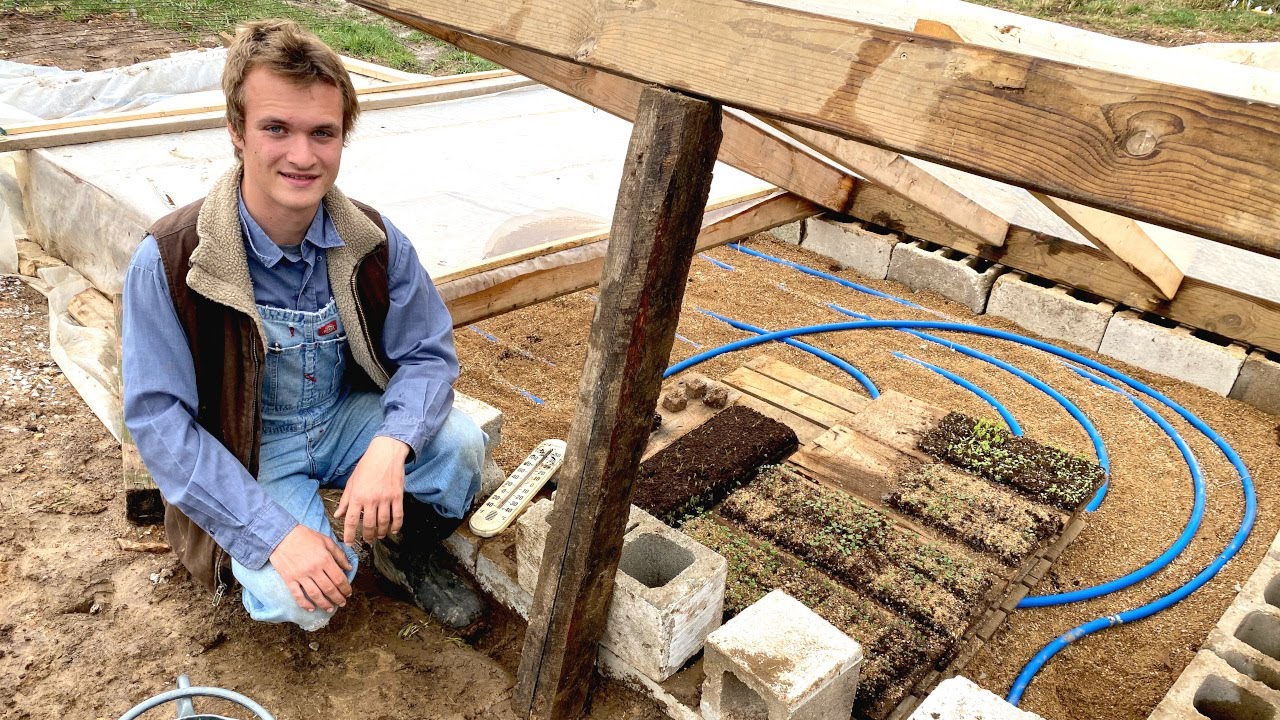 Building a HEATED Cold Frame for SPRING SEED STARTING Using RADIANT ...