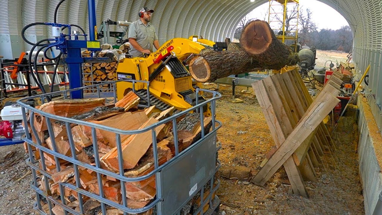 Testing a New Firewood Process - Work Smarter Not Harder - YouTube