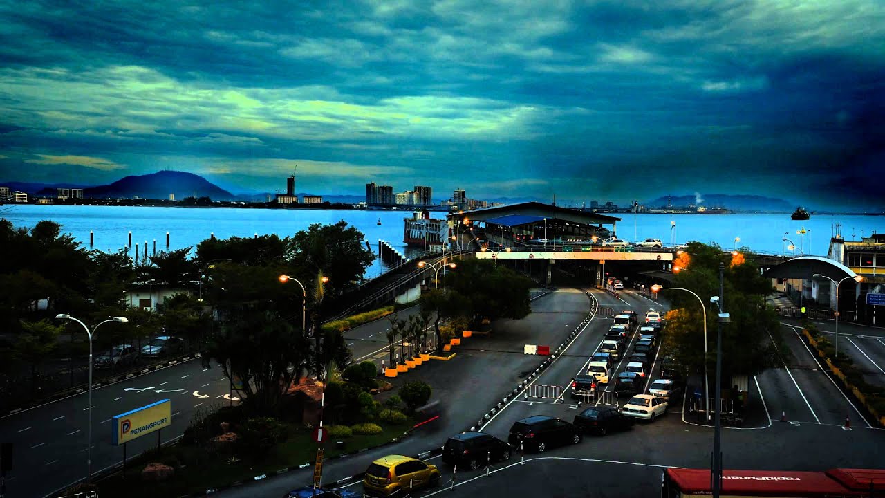Penang ferryterminal timelapse sunset Georgetown - YouTube