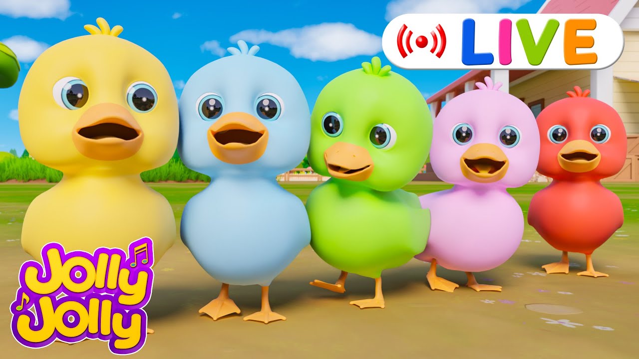 LIVE🔴🦆Five Little Ducks🦆, 🐶Bingo🐶, Farmer in the Dell + More Farm Songs ...