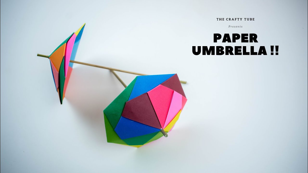Paper Umbrella ☂️ - How To Make Umbrella - Beautiful Paper Umbrella ...
