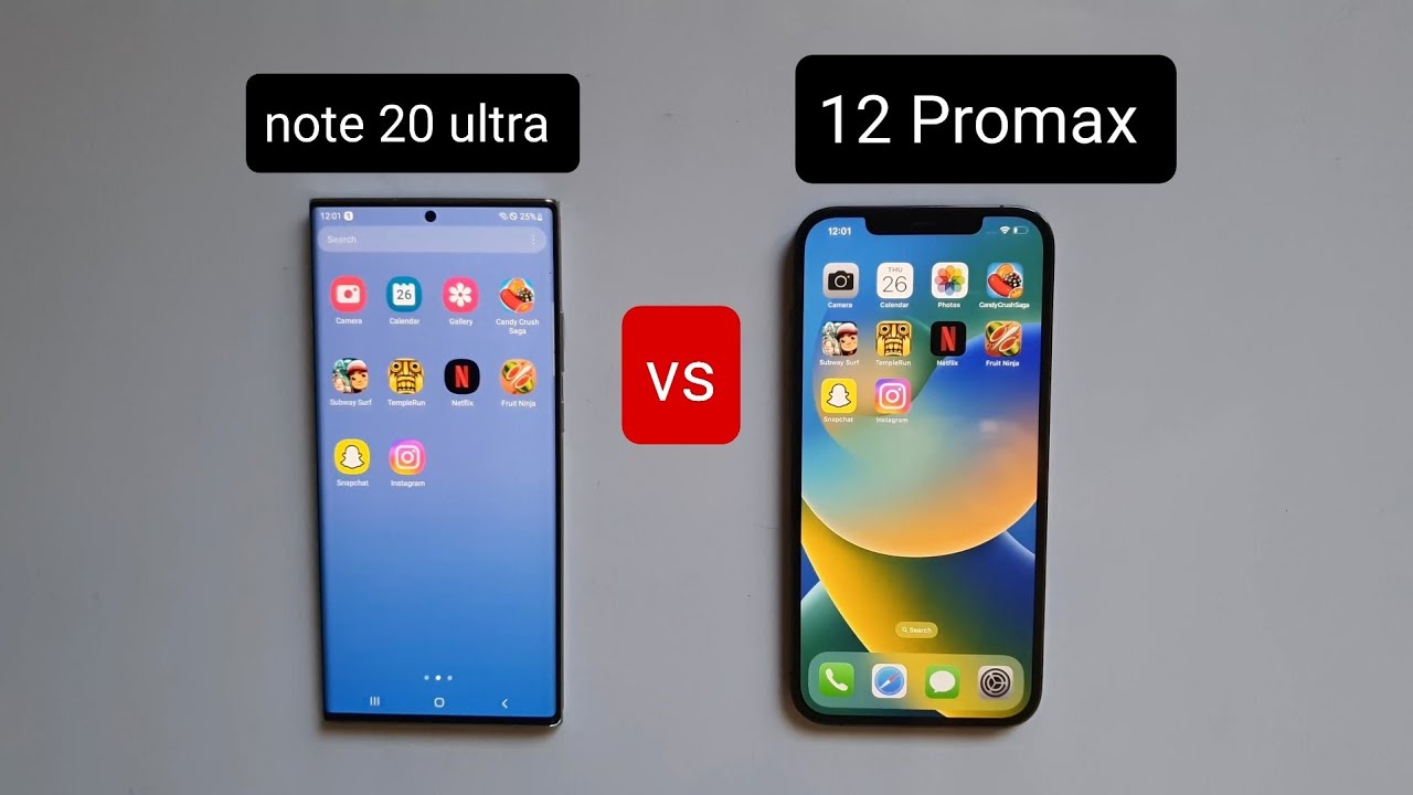samsung Note 20 ultra vs iPhone 12 Promax speed test - YouTube