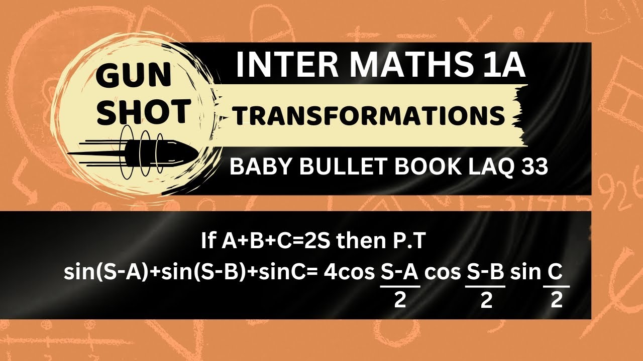 Inter Maths 1A || Transformations || Baby Bullet Book LAQ 33 || IMP 7 ...
