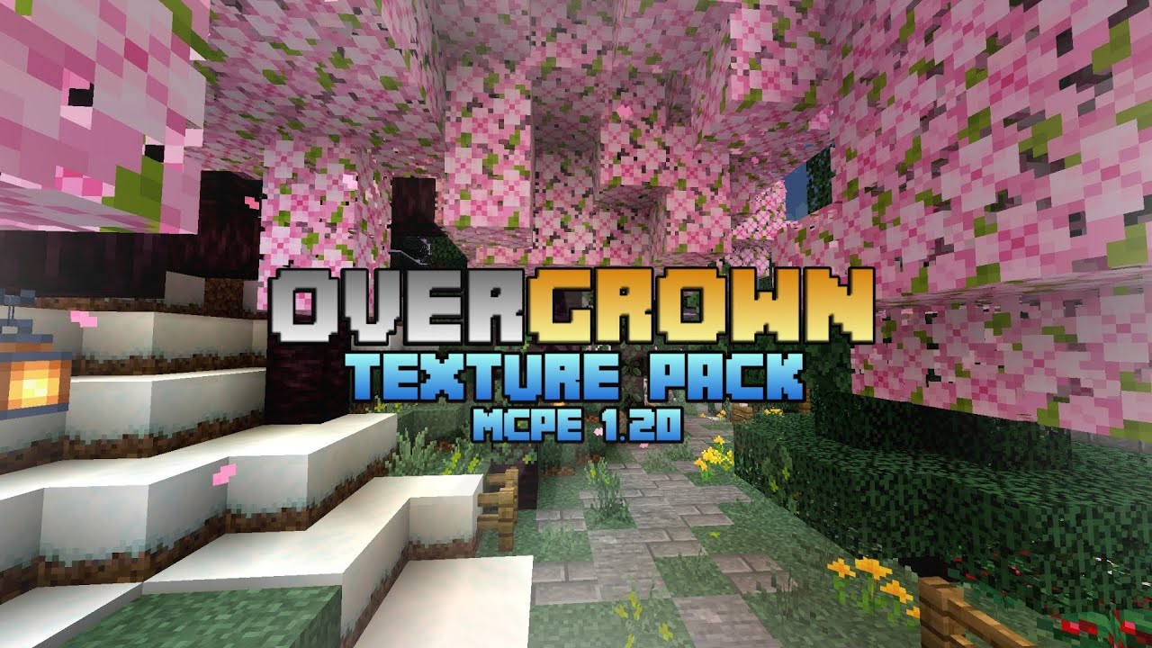 OVERGROWN TEXTURE PACK MCPE 1.20 UPDATE!! || MINECRAFT INDONESIA - YouTube