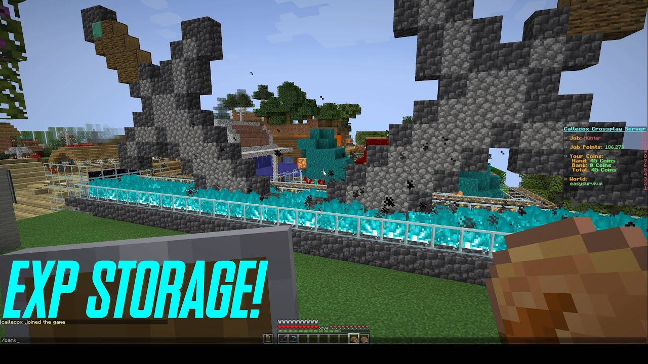 Minecraft Crossplay Server 41 How to use bank EXP STORAGE - YouTube