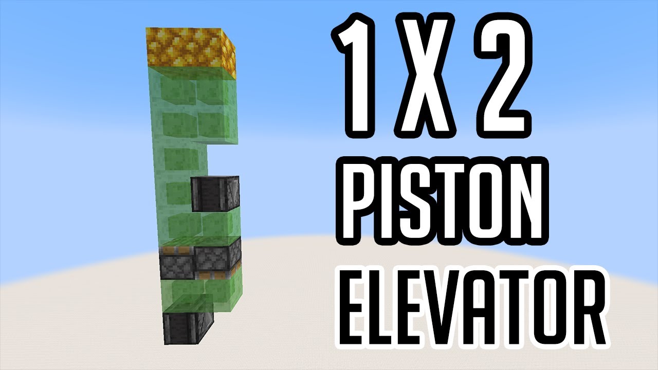 Minecraft 1x2 Elevator Made EASY - YouTube