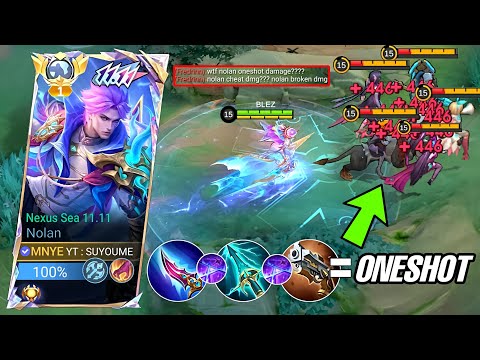 NOLAN A MONSTER JUNGLER!! 42 KILLS 😱 NEW BEST BUILD NOLAN THAT CAN ONE SHOT EVERYTHING! - MLBB