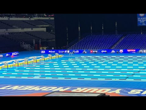 Pool unveiled inside Lucas Oil Stadium ahead of U.S. Olympic swimming ...
