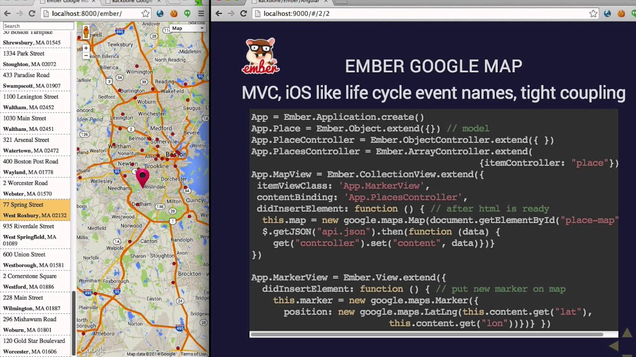 Google Maps with JS Frameworks - YouTube